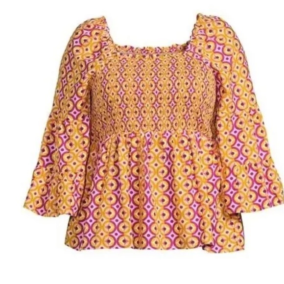 Terra & Sky | Tops | Terra Sky Womens Plus 3x Bell Sleeve Smock Top ...